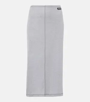 Miu Miu Silk Midi Skirt