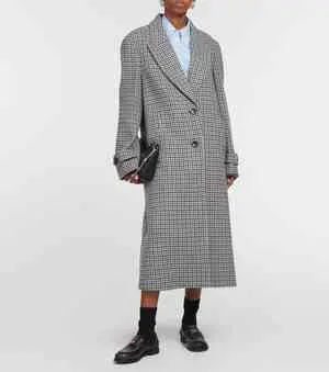 Miu Miu Single-breasted Virgin Wool Coat