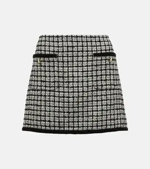 Miu Miu Checked Bouclé Miniskirt
