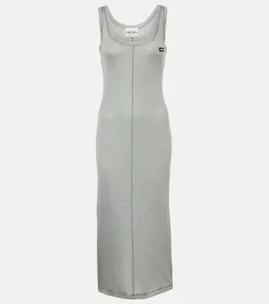 Miu Miu Knitted Silk Midi Dress