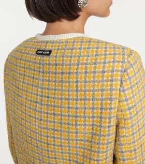 Miu Miu Single-breasted Bouclé Jacket