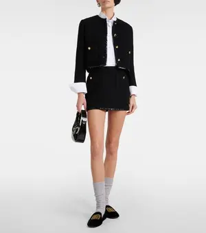 Miu Miu Wool-blend Miniskirt
