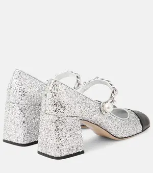 Miu Miu Glitter Mary Jane Pumps