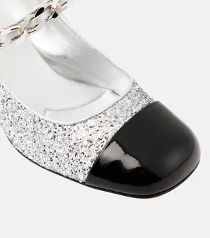 Miu Miu Glitter Mary Jane Pumps