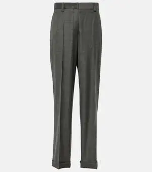 Miu Miu Low-rise Wool Straight Pants