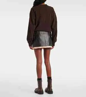 Miu Miu Leather Miniskirt