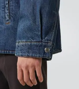 Miu Miu Corduroy-trimmed Denim Down Jacket
