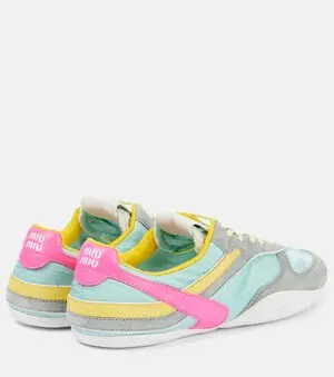 Miu Miu Gymnasium Suede And Technical Sneakers