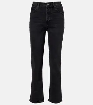 FRAME Ruler Cropped Straight Jeans