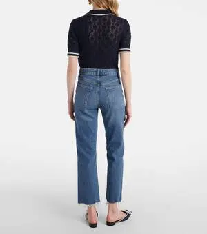 FRAME Ruler Cropped Straight Jeans