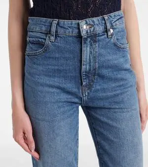 FRAME Ruler Cropped Straight Jeans
