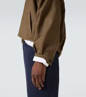 Miu Miu Logo Virgin Wool Gabardine Jacket