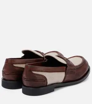 Miu Miu Leather-trimmed Loafers