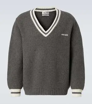 Miu Miu Ribbed-knit Wool And Cashmere Sweater