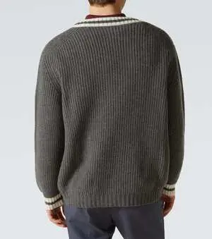 Miu Miu Ribbed-knit Wool And Cashmere Sweater