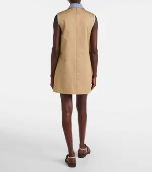 Miu Miu Logo Cotton Minidress