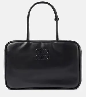 Miu Miu Medium Leather Tote Bag - Black