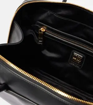 Miu Miu Medium Leather Tote Bag - Black