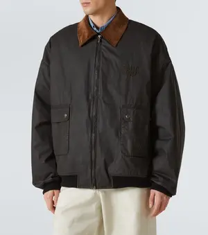 Miu Miu Coated Cotton Poplin Bomber Jacket
