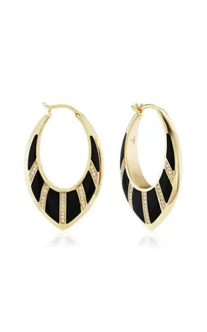 Sorellina Stardust Hoop 18k Yellow Gold Diamond Earrings