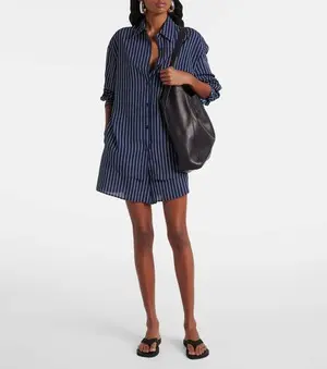 THE FRANKIE SHOP Lui Striped Shorts