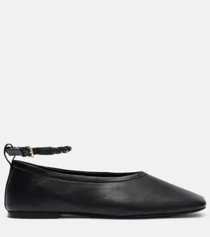 A.emery Steele Ballet Flats With Buckle-fastening Ankle Strap - Black