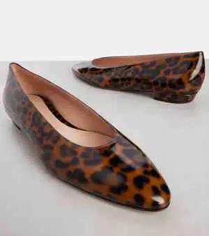 GIANVITO ROSSI Amelia Patent Leather Ballet Flats