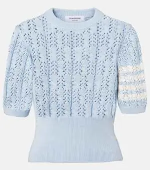 Thom Browne 4-bar Pointelle Cotton Top