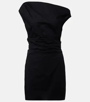 Staud Phare Ruched Mini Dress - Black