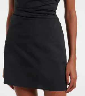Staud Phare Ruched Mini Dress - Black