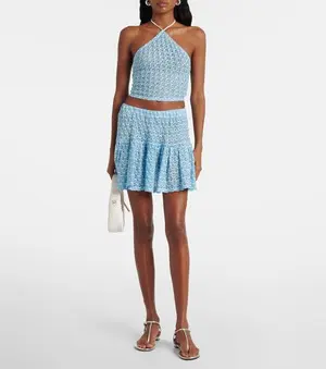 Missoni Crochet Halterneck Top - Blue