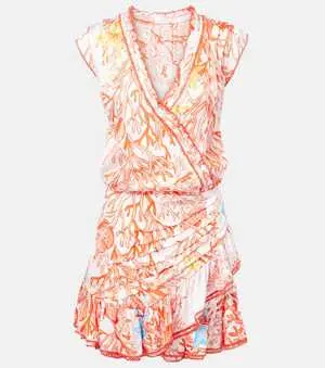 Poupette St Barth Estelle Printed Satin Minidress - Multicoloured