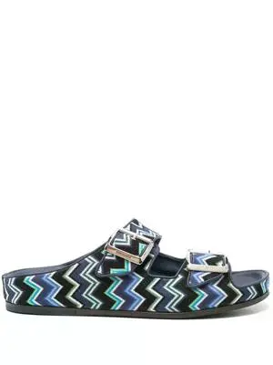 Missoni Zigzag Platform Sandals - Blue