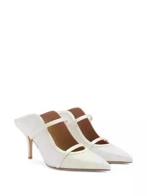 MALONE SOULIERS 70mm Maureen Mules - White