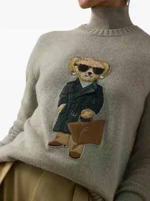 Ralph Lauren Bear-motif Knitted Sweater - Grey