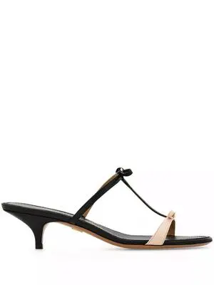 FERRAGAMO Bow T-strap Kitten-heel Sandals