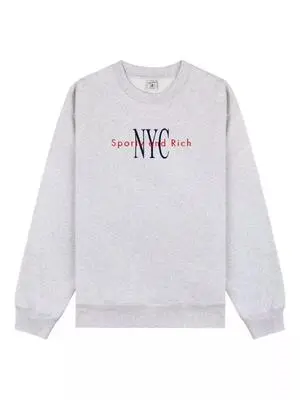 Sporty & Rich Embroidered Sweatshirts Hoodies For Women