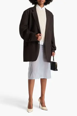 MAISON MARGIELA Oversized Wool And Linen-blend Blazer