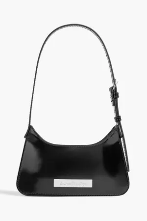 Acne Studios Platt Mini Embellished Patent-Leather Shoulder Bag - Black