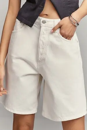 AGOLDE Indra Denim Bermuda Shorts - Fortune Cookie