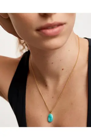 Monica Vinader Aria Amazonite Pendant Necklace