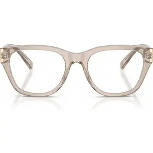 DIESEL® 53mm Square Optical Eyeglasses - Transparent Taupe/demo