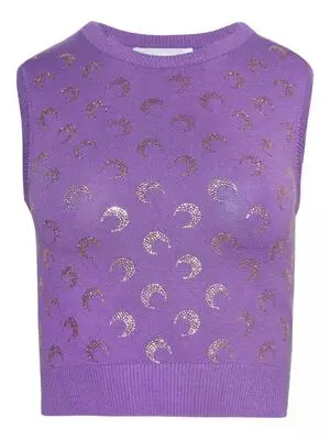 MARINE SERRE Rhinestone-embellished Tank Top
