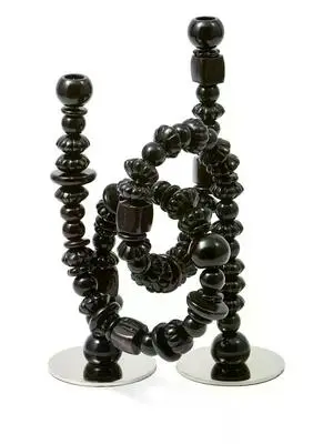 POLSPOTTEN Beads Candle Holder - Black