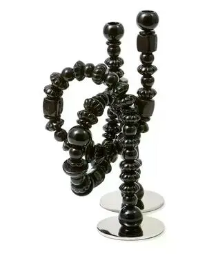 POLSPOTTEN Beads Candle Holder - Black