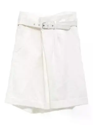 Comme Des Garçons Belted Shorts - White