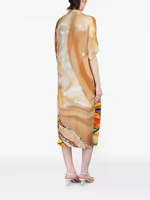 YAVI Graphic-print Midi Dress