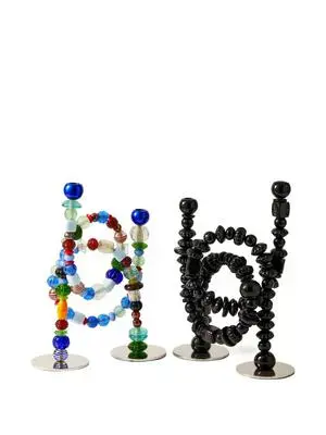 POLSPOTTEN Beads Candle Holder - Silver