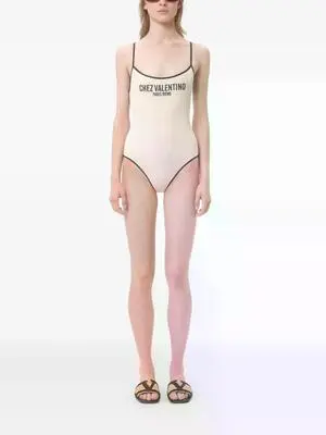 Valentino Garavani Lycra Piqué Swimsuit - Neutrals