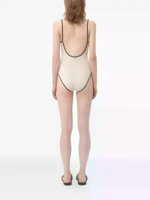 Valentino Garavani Lycra Piqué Swimsuit - Neutrals